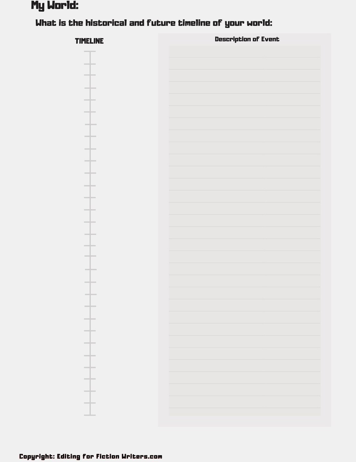 Fiction Writers World Building Template for Science Fiction - Etsy