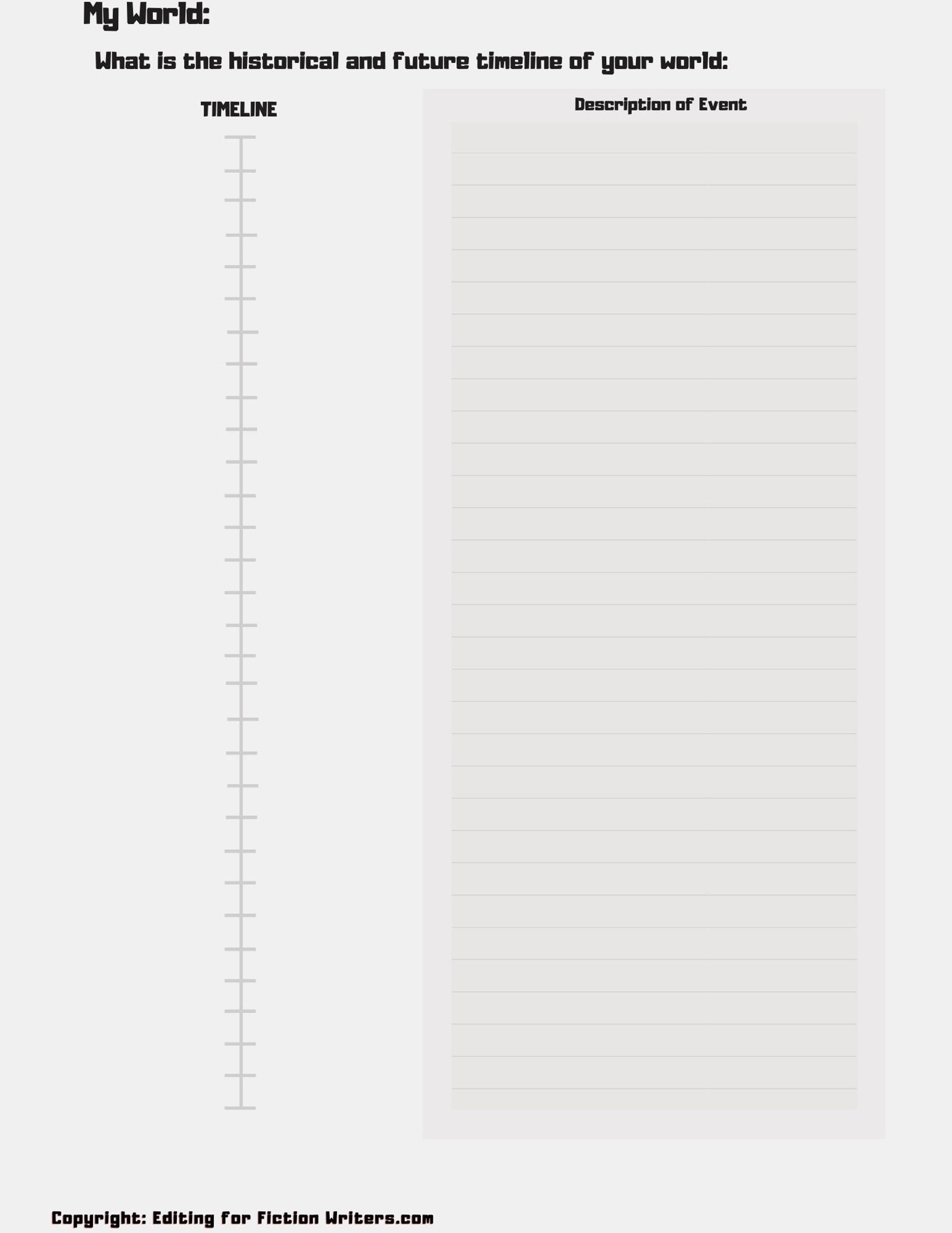 Fiction Writers World Building Template for Science Fiction - Etsy