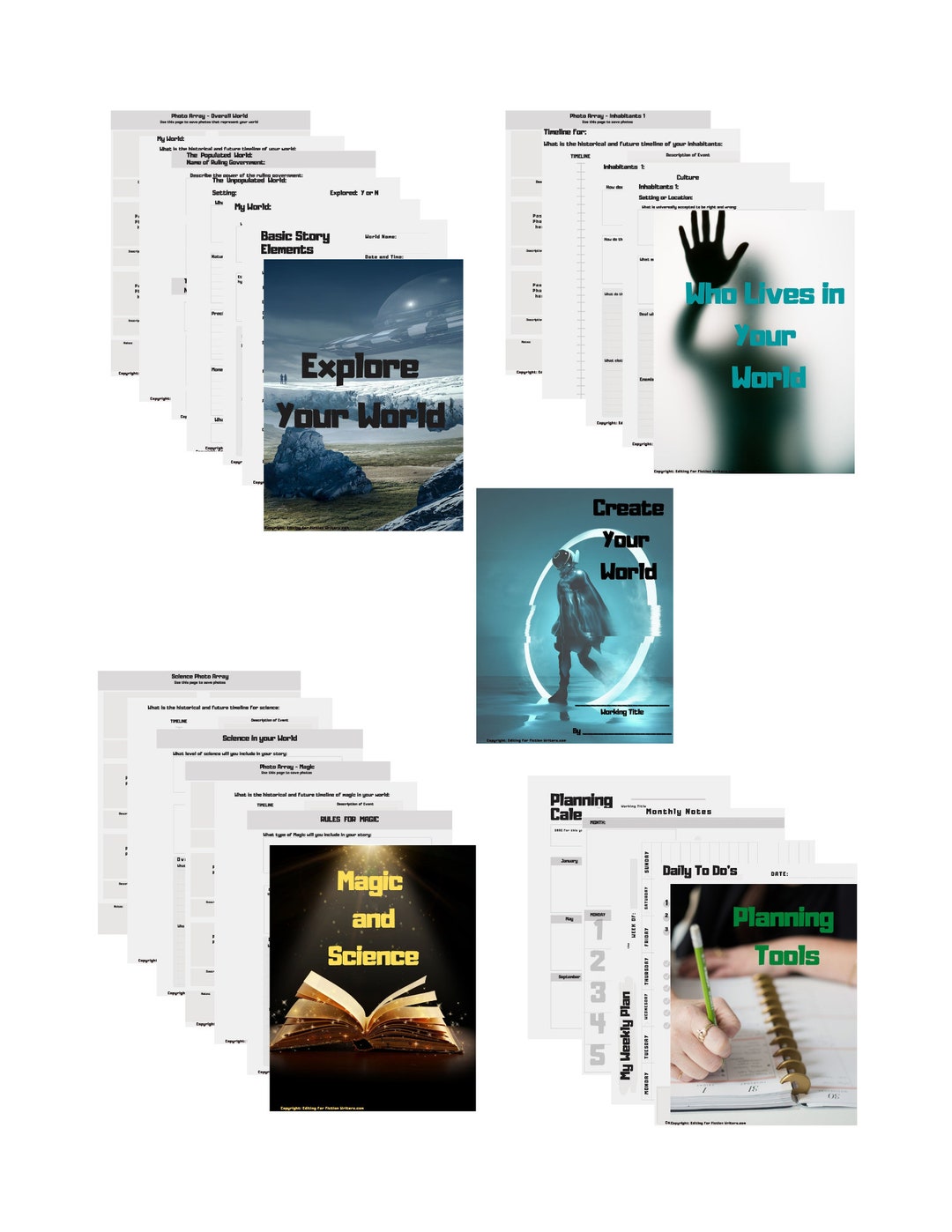 Fiction Writers World Building Template For Science Fiction And Fantasy