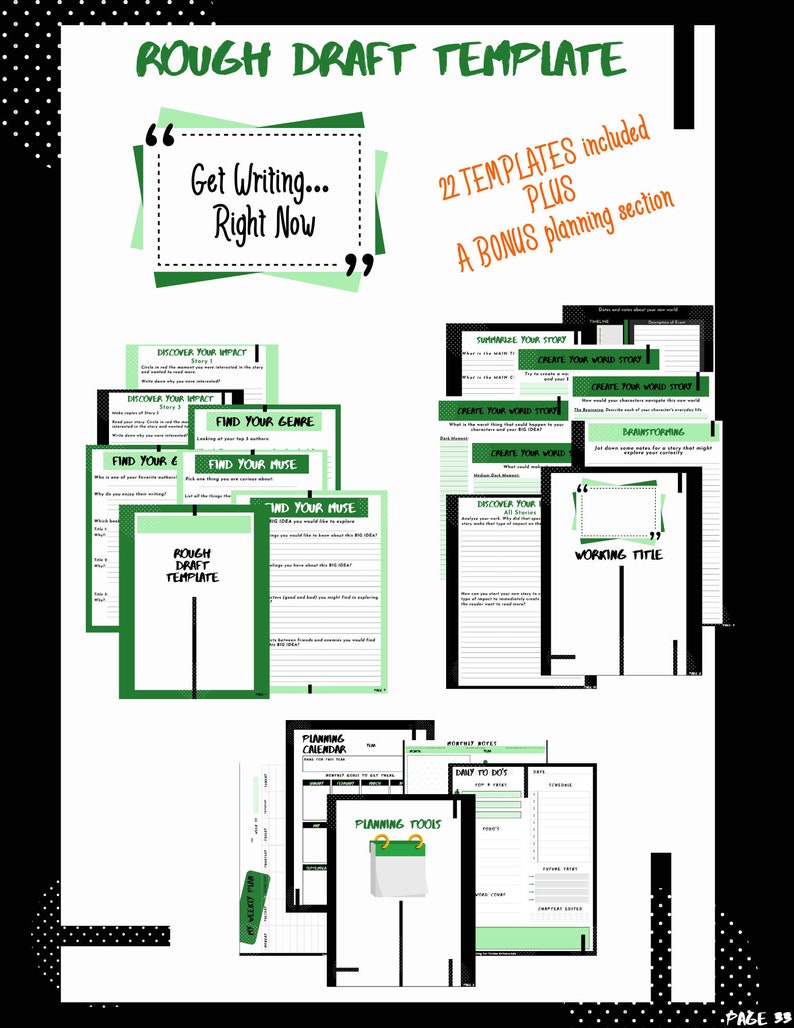 Writing a Book Use This Novel Writing Template Specifically Designed to ...