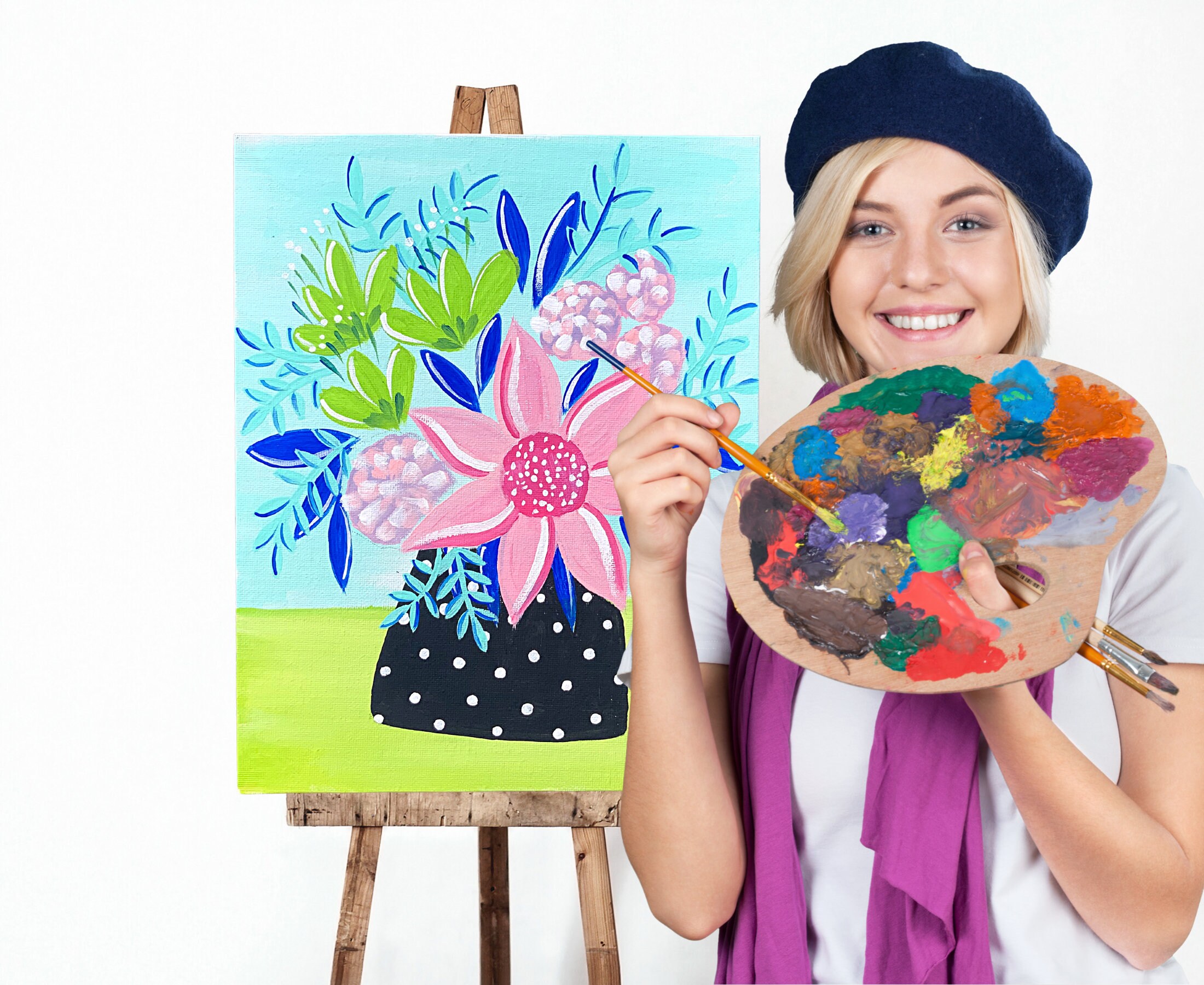Easy Step by Step Painting Lesson, Painting Tutorial Digital Download ...