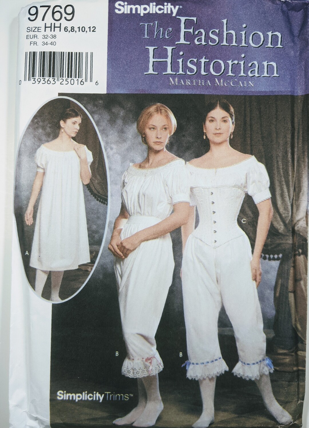 Simplicity Pattern 9769 Historic Mid 1800scivil War Era - Etsy