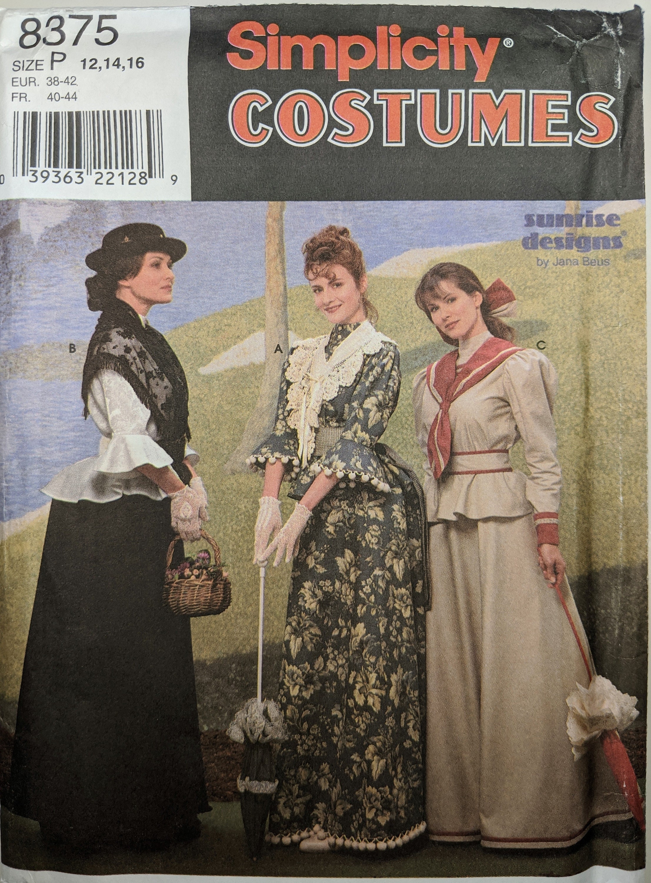 Simplicity Pattern 8375 Victorian Bustle Era Two Piece Skirt/blouse in ...