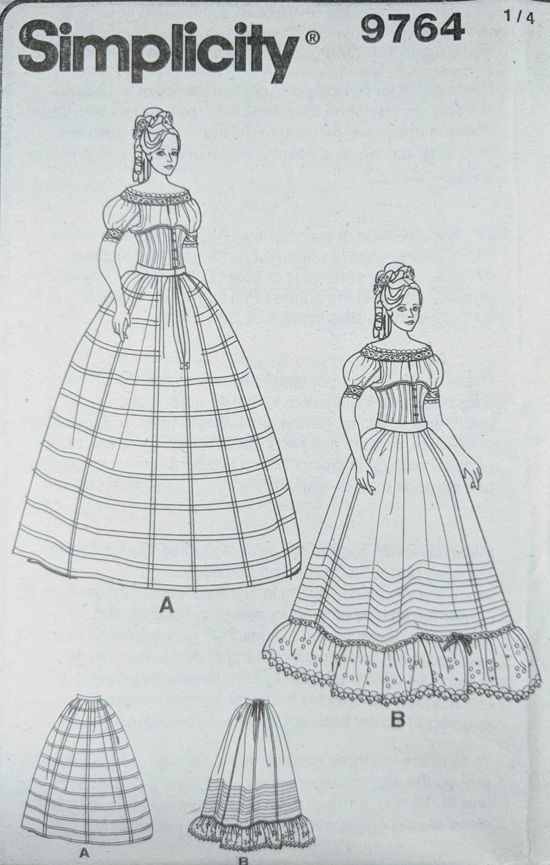 Simplicity Pattern 9764 Historic Mid 1800s--civil War Era Woman's ...