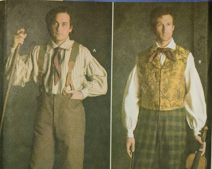 Simplicity Pattern 5035 Men's Mid 1800's Long-tailed Shirt 2 Views ...