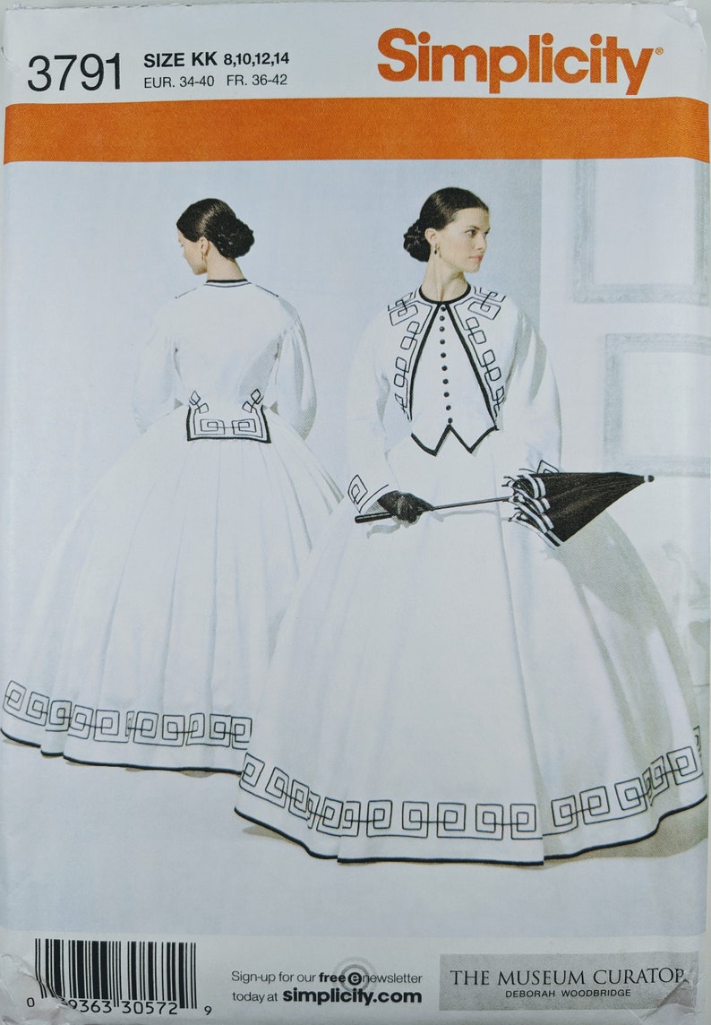 Simplicity Pattern 3791 Historic Civil War Era Woman's - Etsy