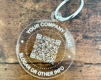 Qr Code Keychain - Etsy