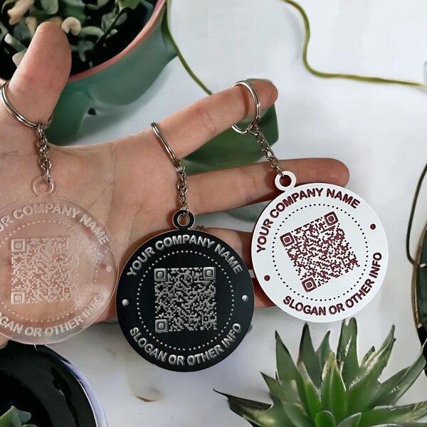 Qr Code Keychain - Etsy