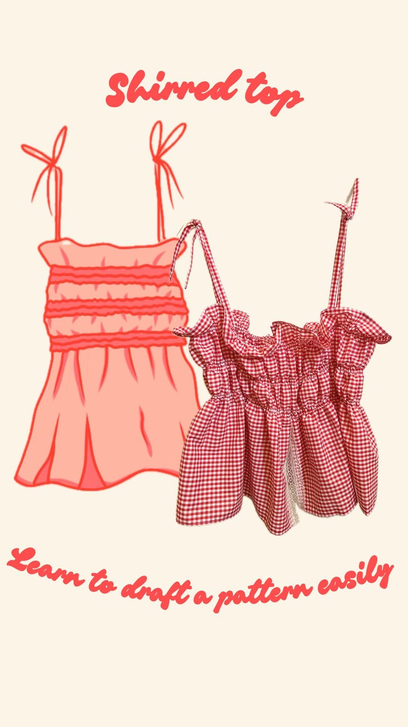 How to Draft and Sew Your Own Shirred Top - Etsy
