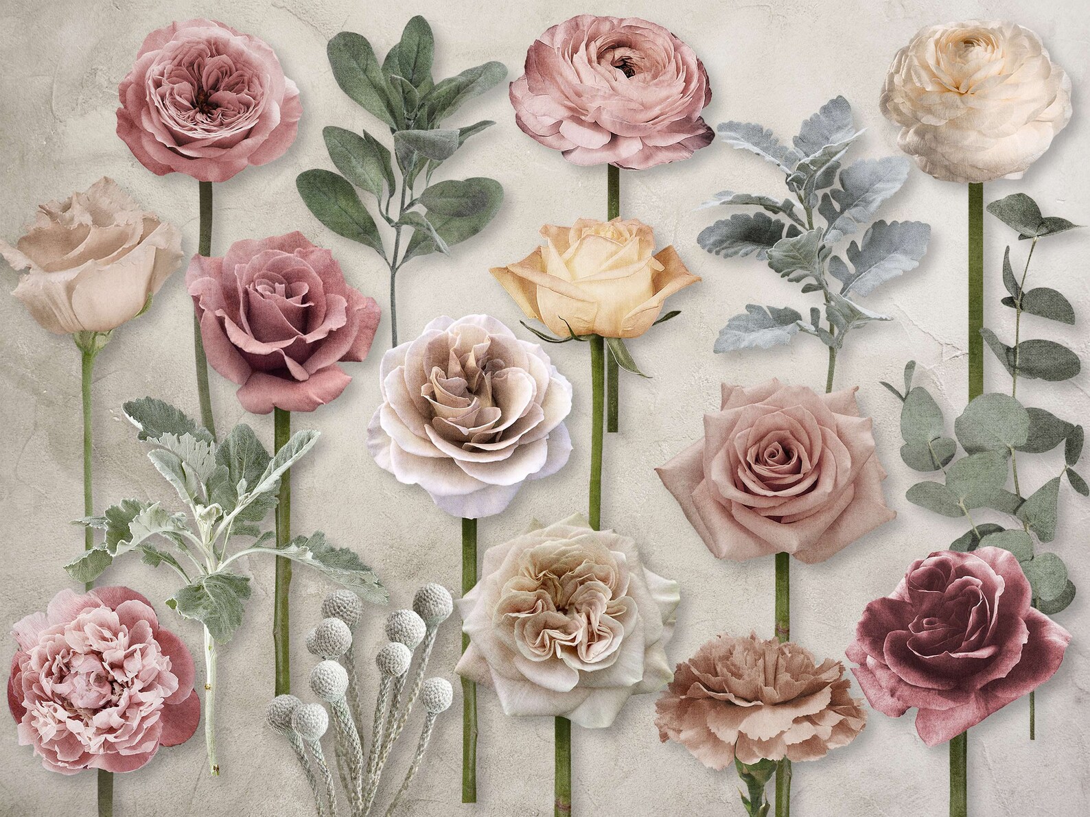 Dusty Rose Flowers Dusty Rose Wedding Floral Invitations - Etsy