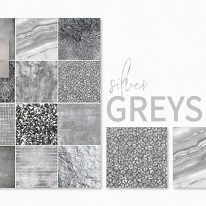 Silver Greys – Elegant Metallic Textures – Modern Grey Patterns ...