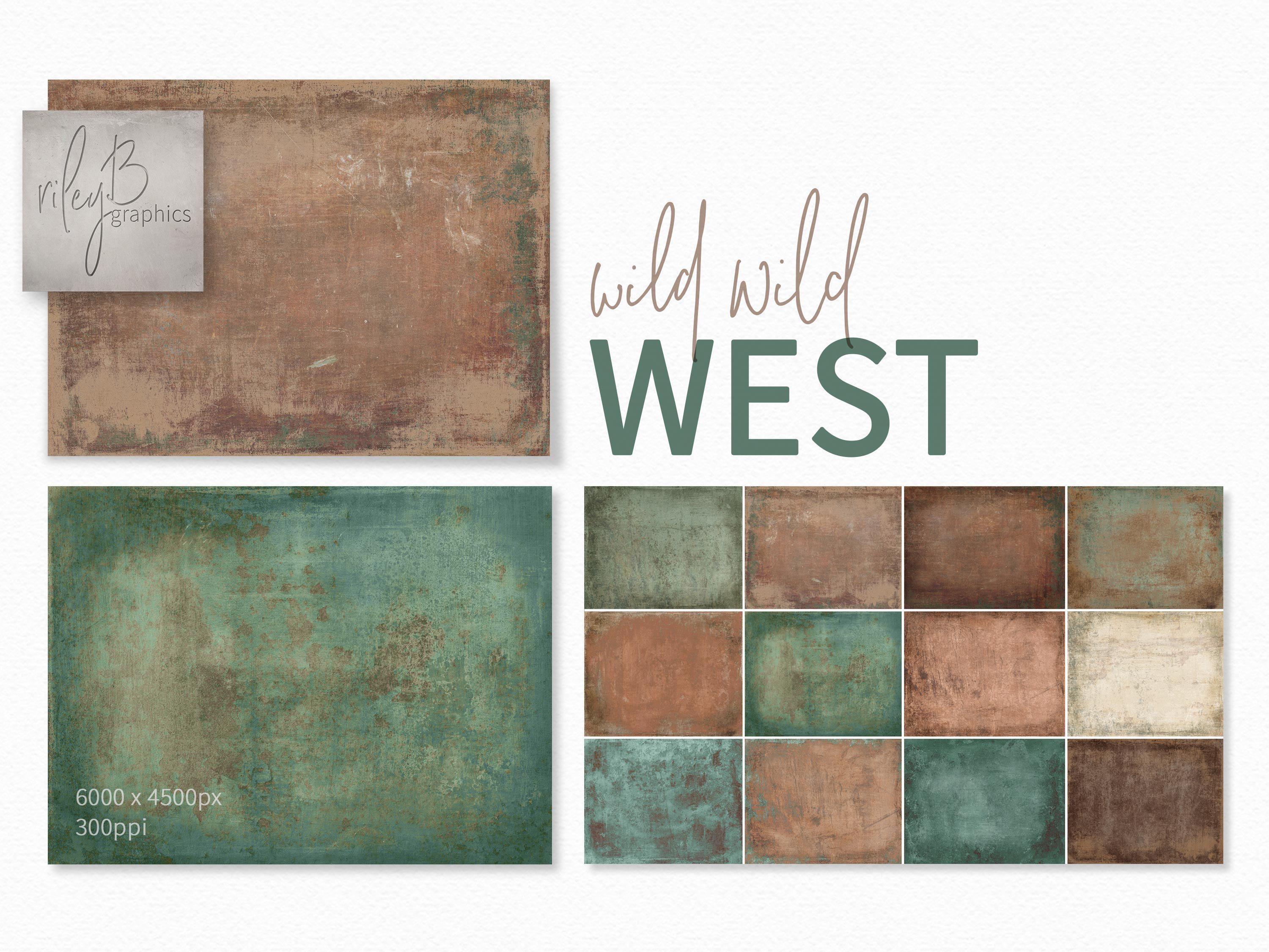 Wild Wild West – Rustic Western Texture Set – Dusty Terracotta and Sage ...