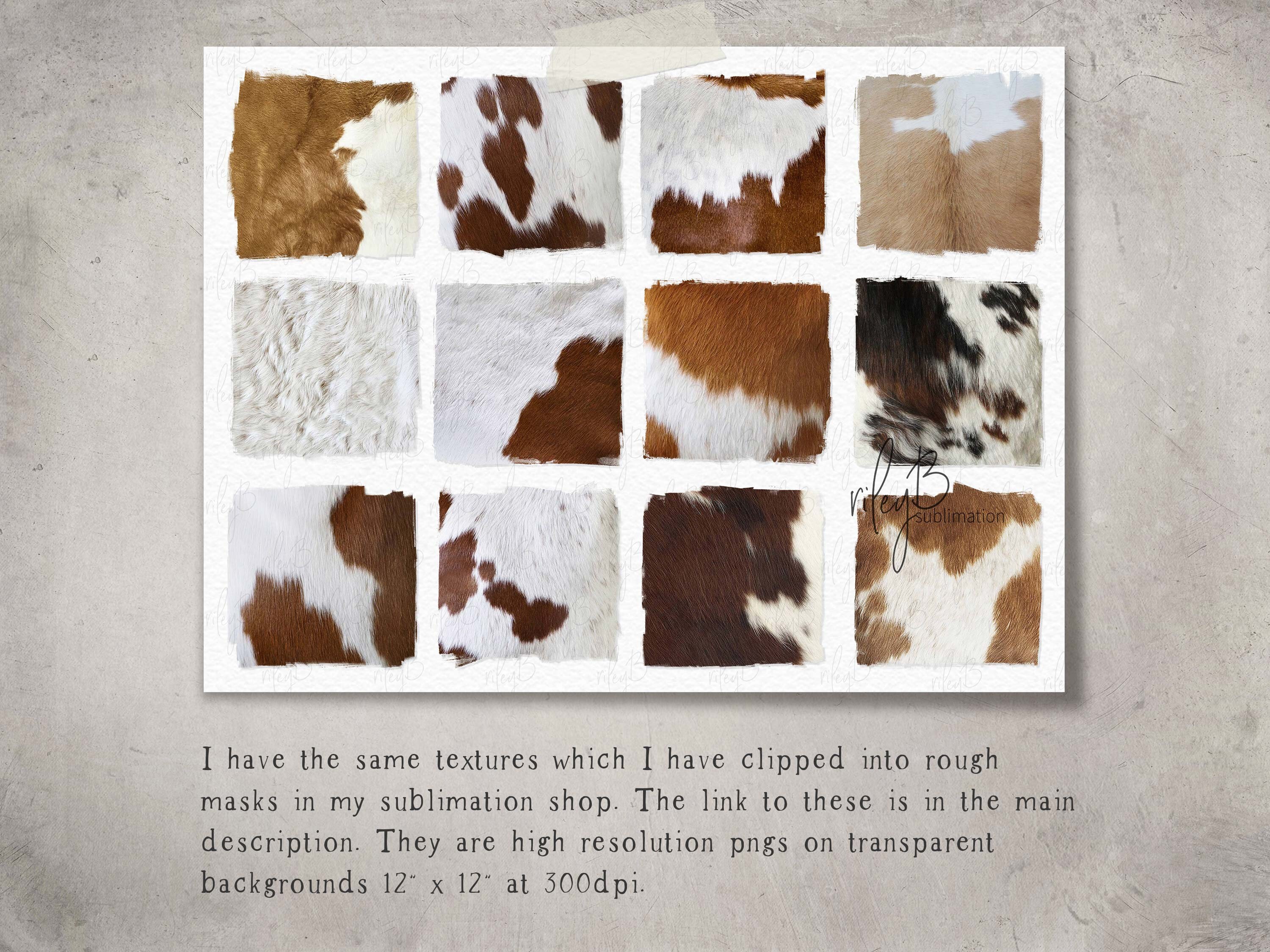 Cowhide Textures - Brown and White Fur Patterns - Rustic Western Design ...