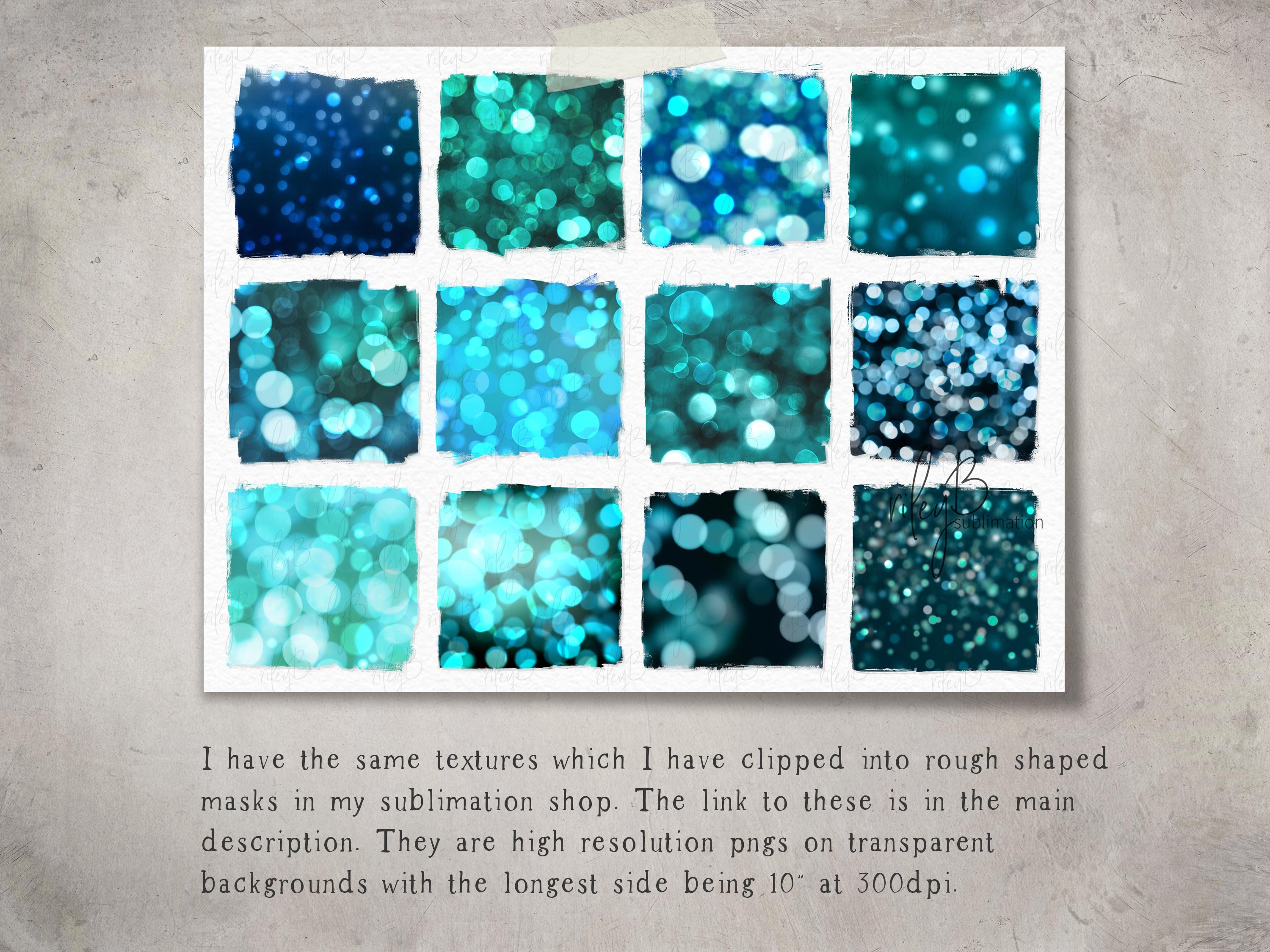 Ocean Bokeh – Aqua Blue Light Circles – Soft Blurred Sparkle Overlays ...