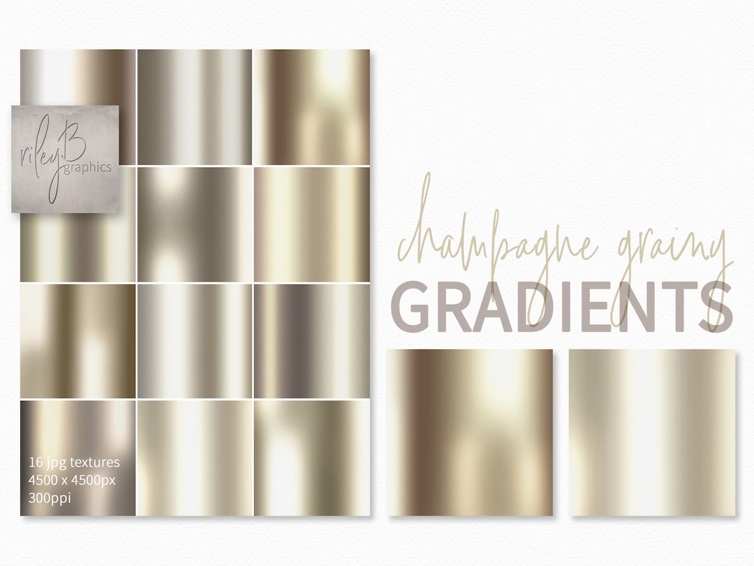 Champagne Gold Grainy Gradients - Gold Shimmer Textures - Champagne ...