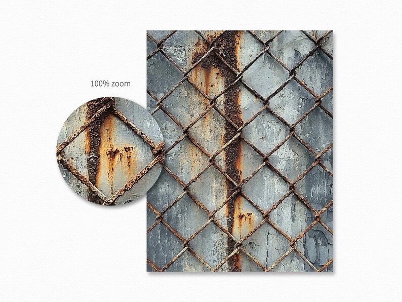 Rusted Fences – Industrial Metal Texture Collection – Weathered Steel ...