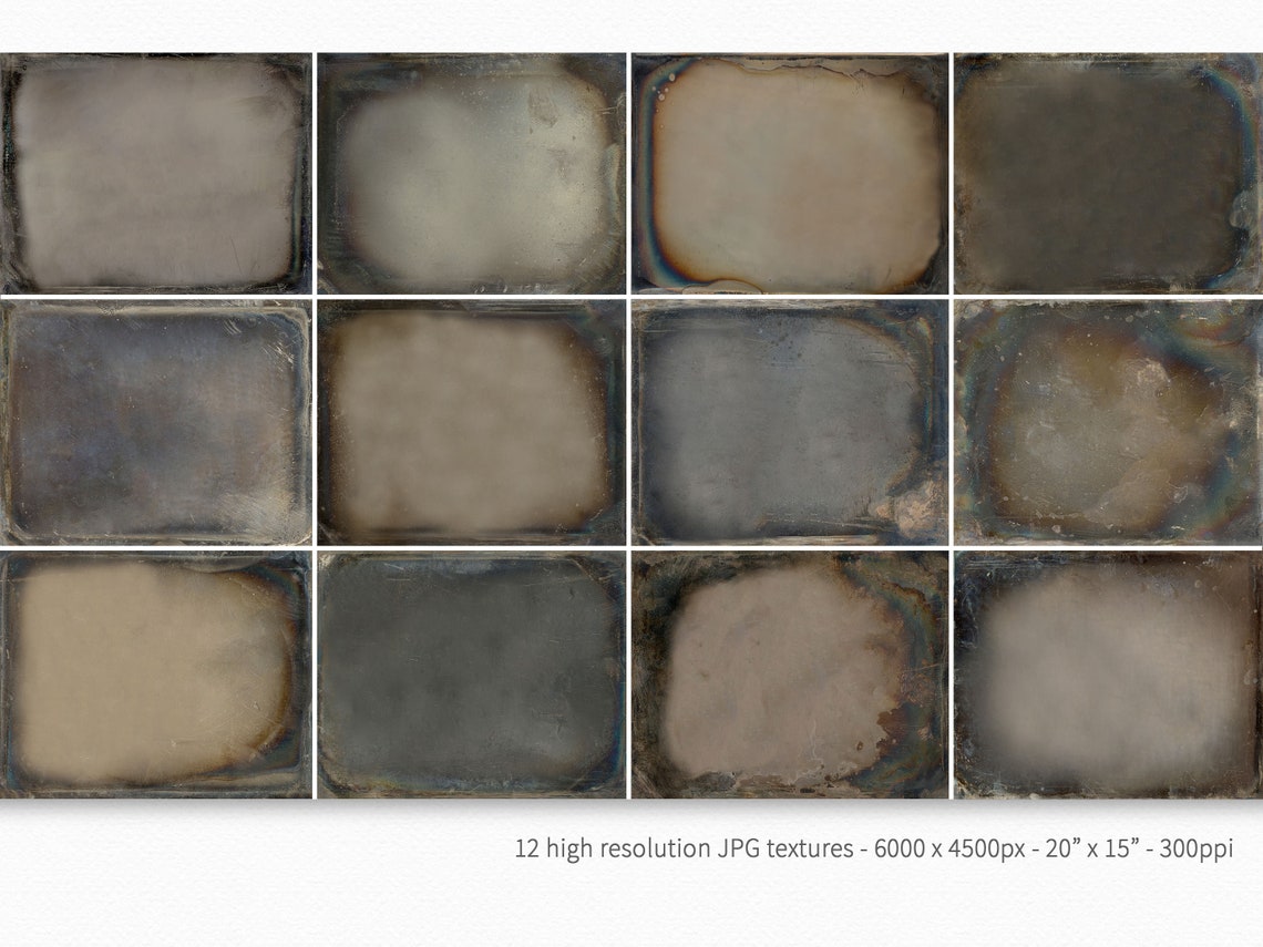 Vintage Tin Type II Textures Warm Tone Vintage Tin Types - Etsy