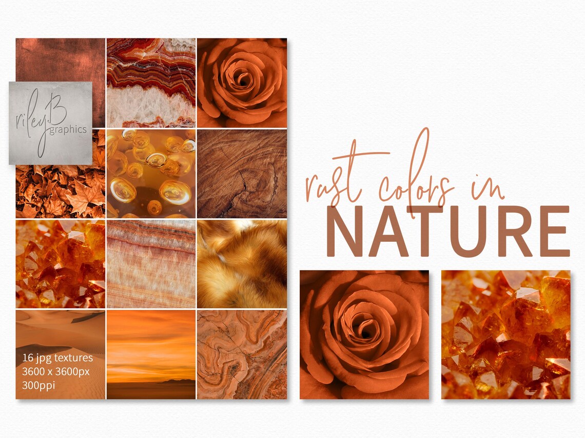 Rust Colors in Nature Rust Digitals Rust Textures Rust - Etsy