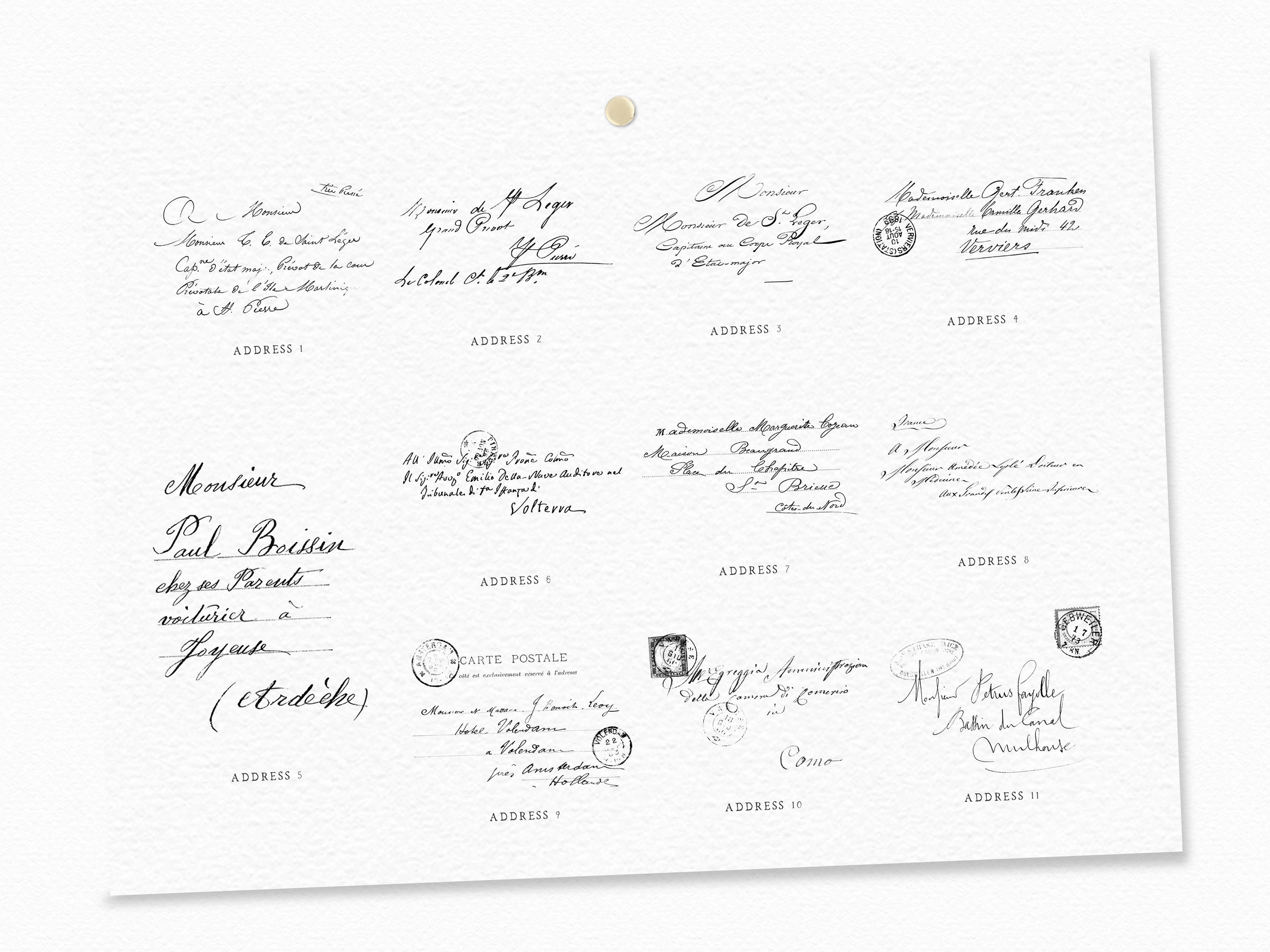 Vintage Address Overlays Vintage Correspondence Vintage - Etsy