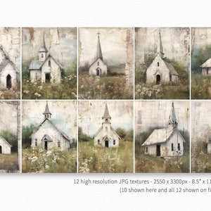Spring Chapel Paintings - Spring Church Paintings - Weathered Chapel ...