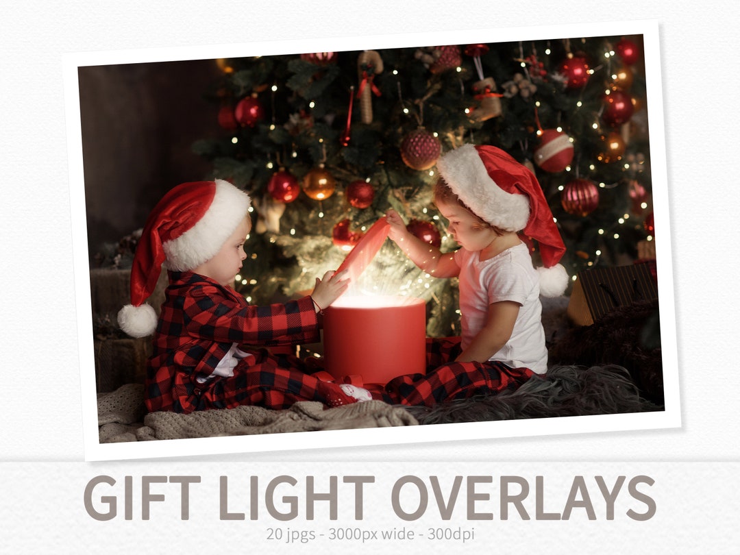 Gift Light Overlays - Glowing Gift Lights - Shining Lights - Present ...