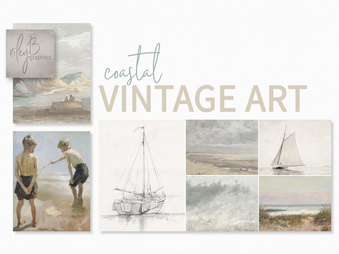 Coastal Gallery - Printable Vintage Art - European Wall Art - Coastal ...