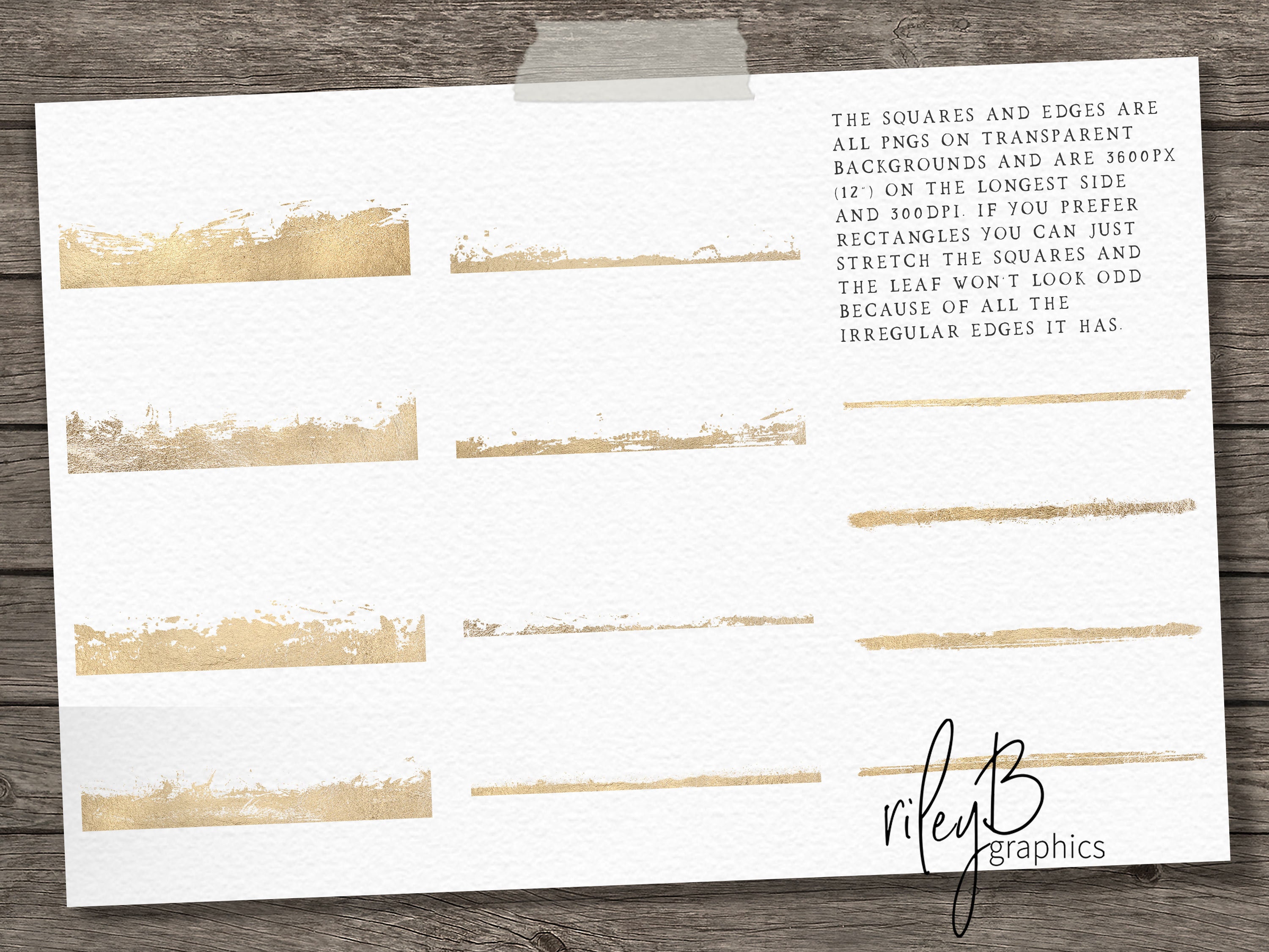 Gold Leaf Borders Overlay Clipart Gold Flake Edges - Etsy