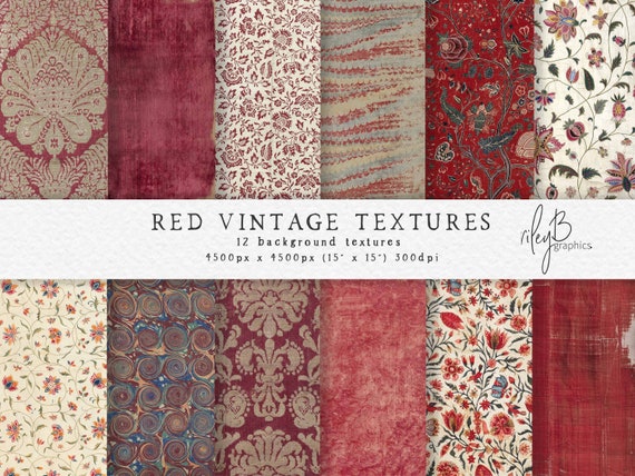 Red Vintage Textures Vintage Red Tiles Vintage Red - Etsy