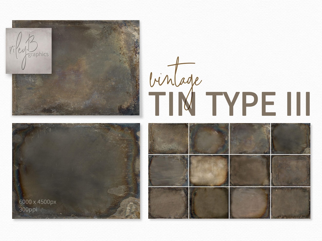 Vintage Tin Type III Textures - Brown Tone Vintage Tin Types ...