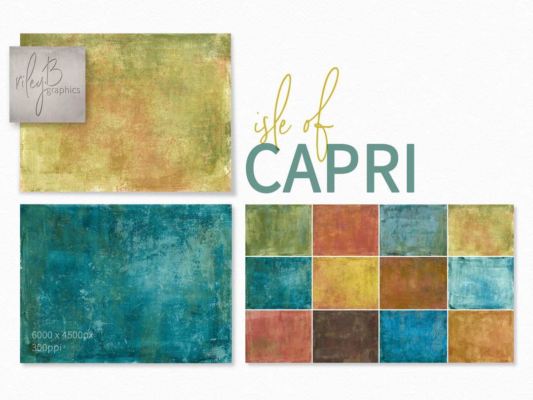 Isle of Capri – Bold Rustic Texture Set – Blue Clay and Golden Layers ...