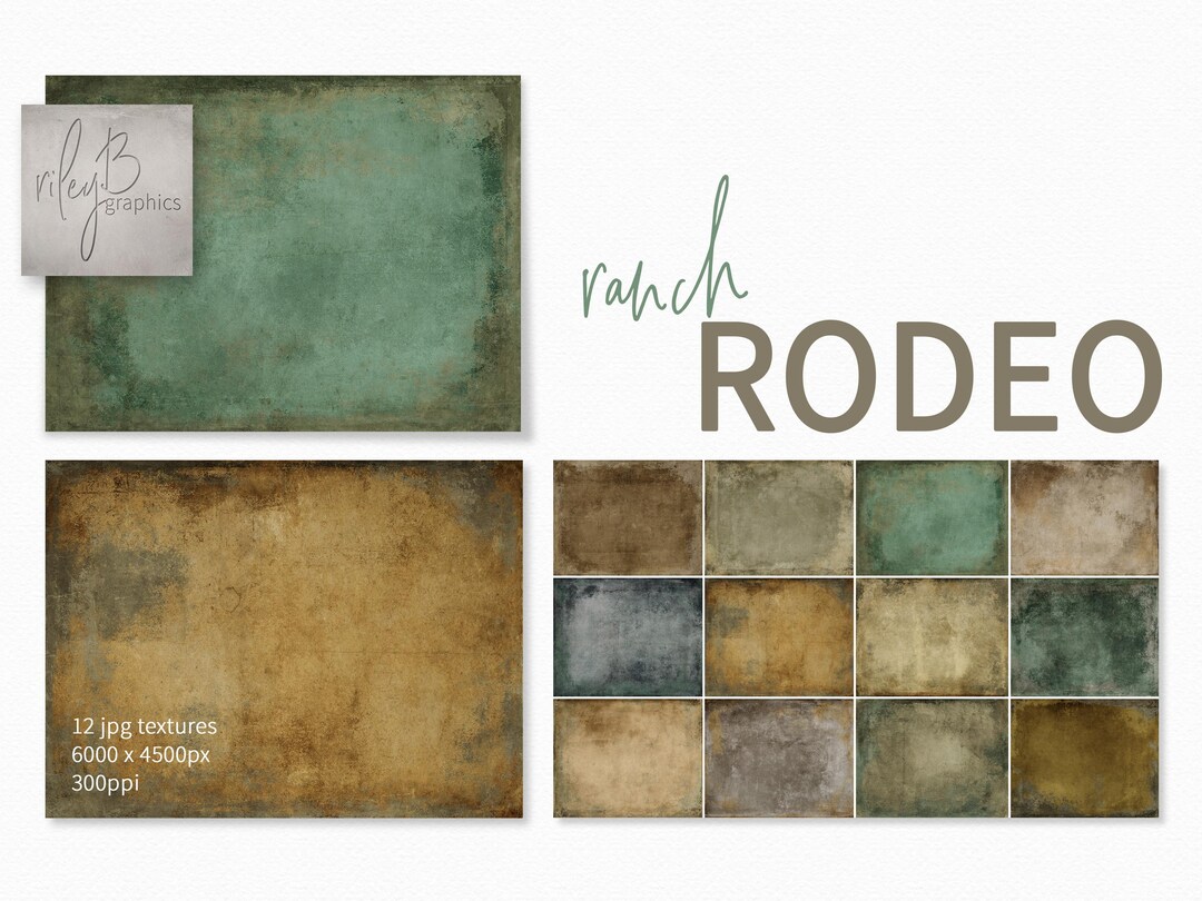 Ranch Rodeo Textures - Teal and Brown Background Textures - Grunge ...