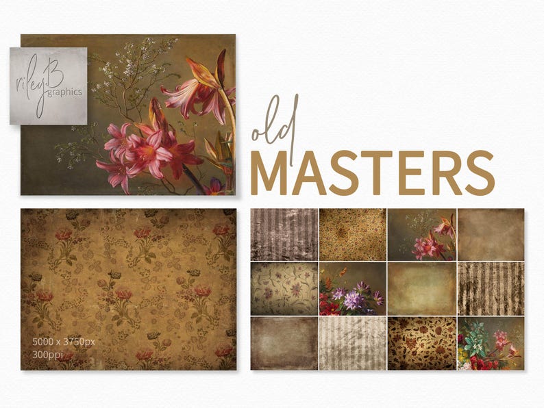 Old Masters Textures - Vintage Floral Textures - Grunge Velvet Stripes ...