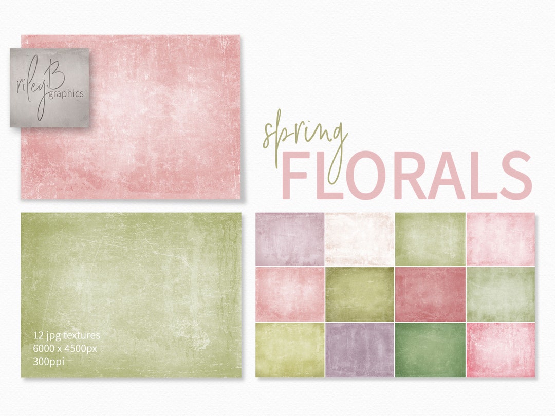 Spring Floral Textures - Soft Pastel Colored Backgrounds - Pink Green ...
