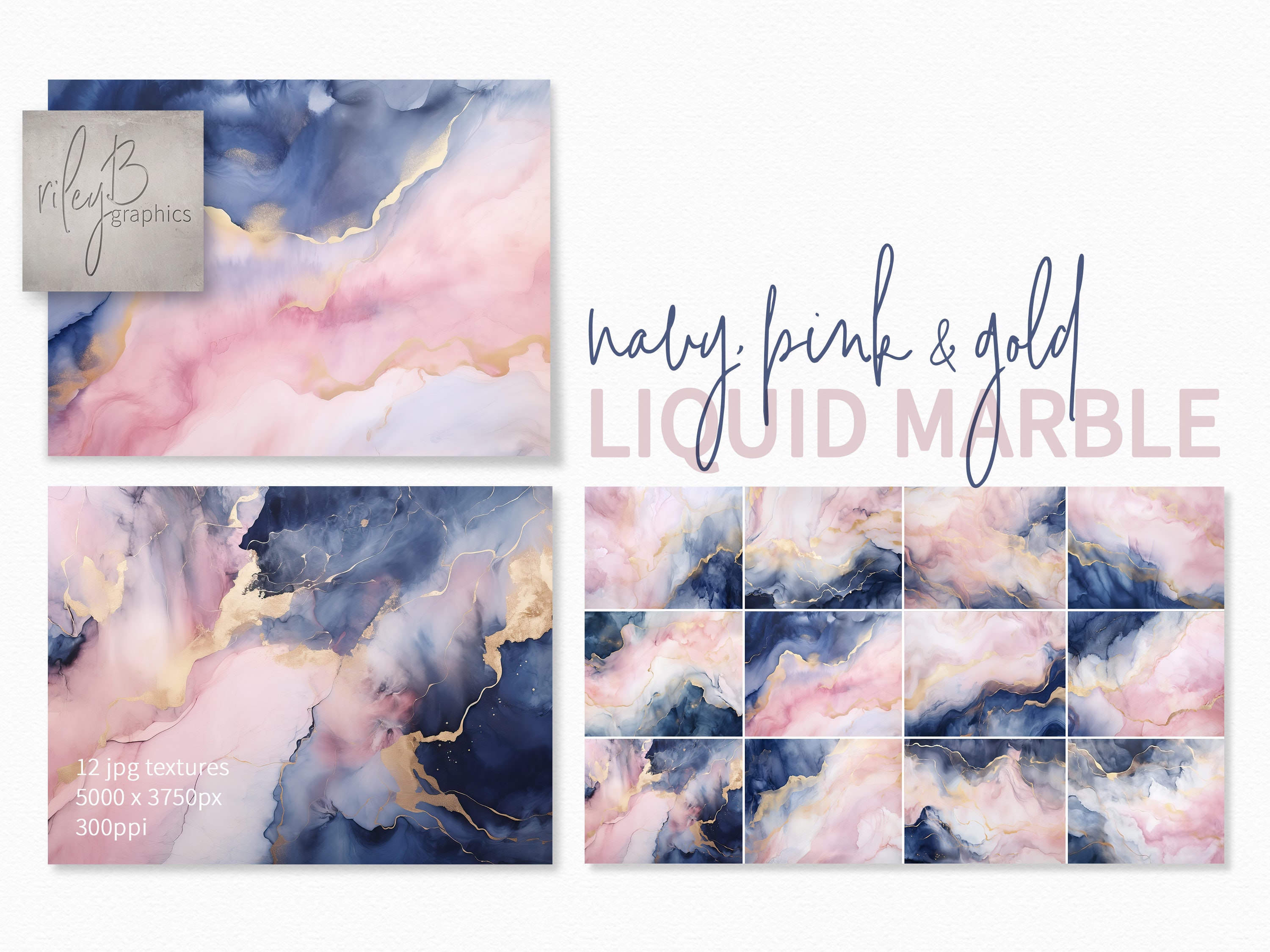 Navy And Blush Pink Wallpaper