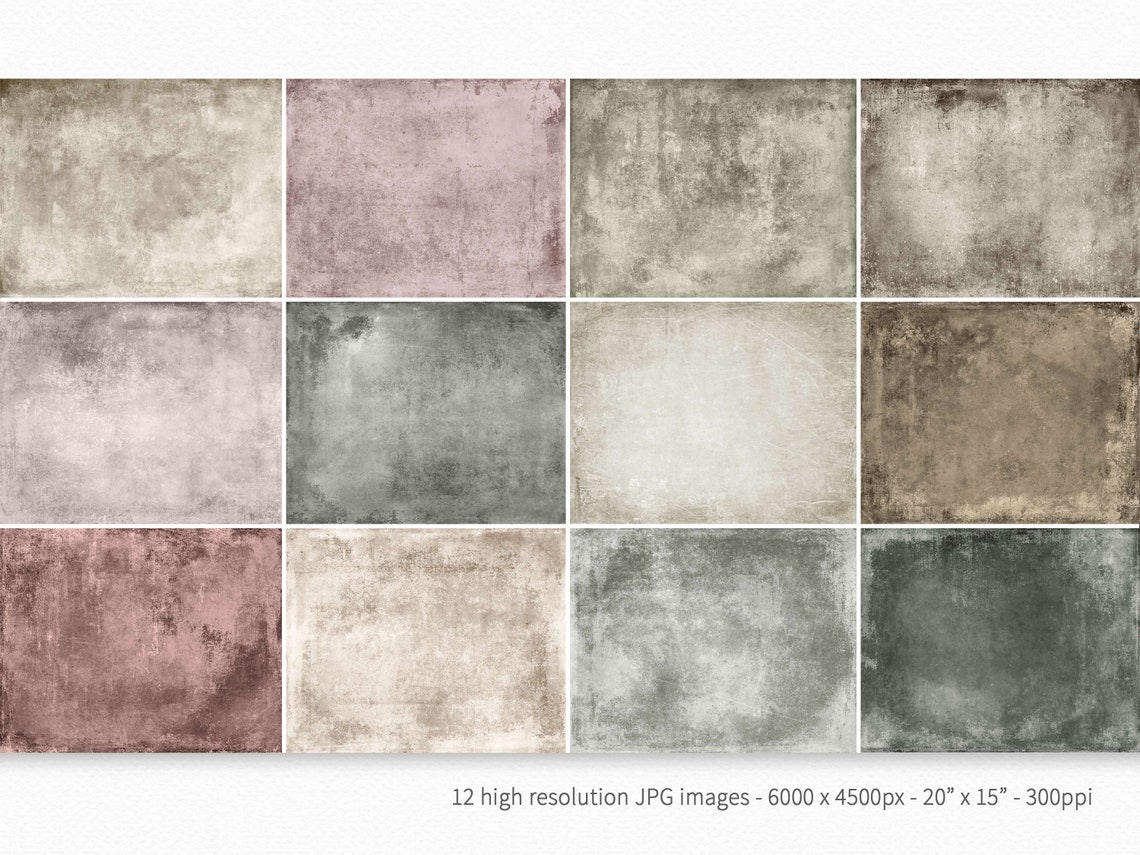 Muted Tones – Soft Weathered Backgrounds – Dusty Rose Sage Greys – Warm ...