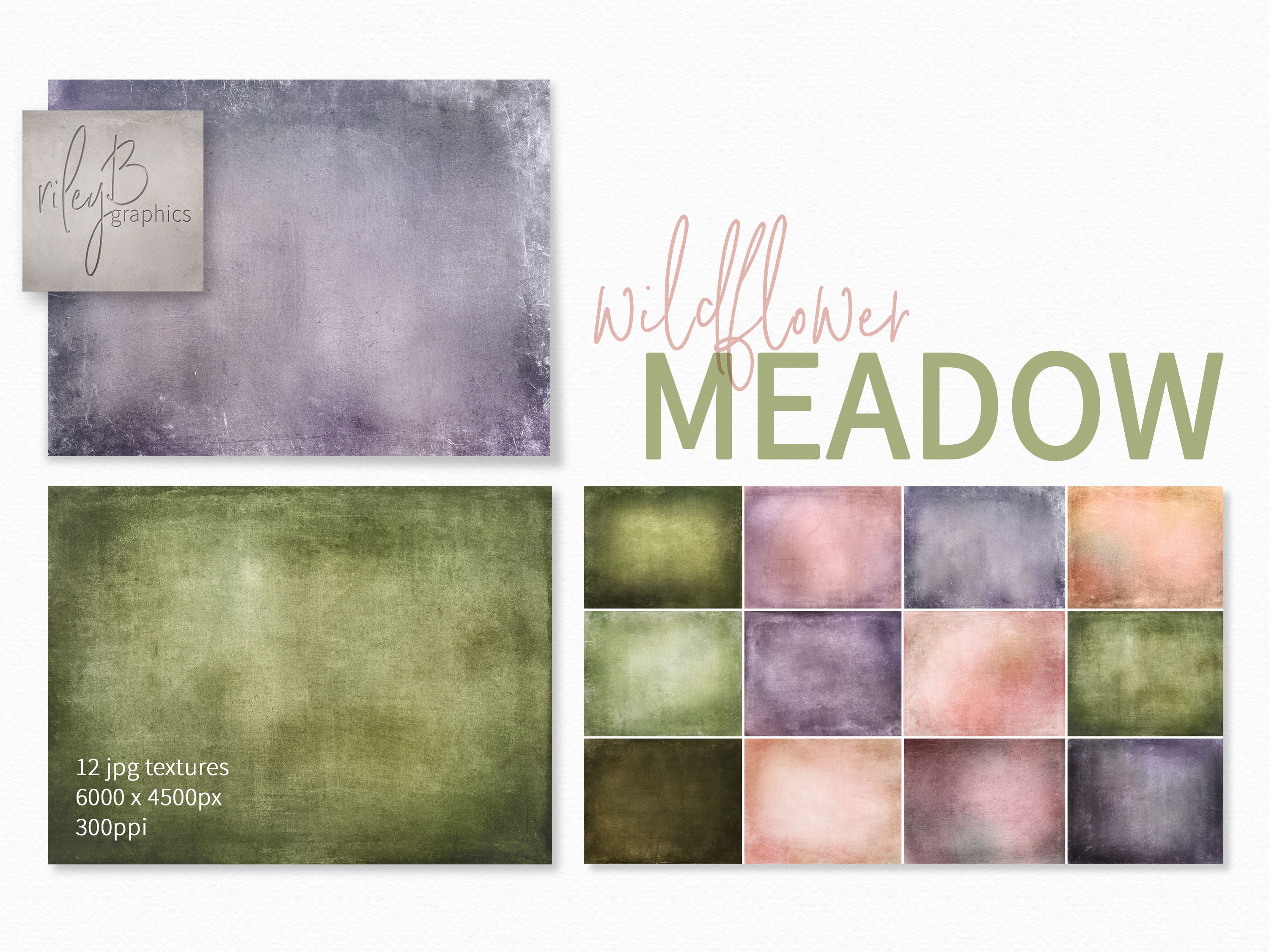 Wildflower Meadow Textures Pastel Colored Textured - Etsy