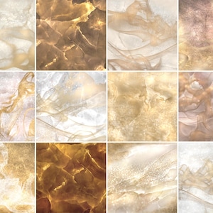 Ethereal Gold - Translucent Textures - Marble Veins and Swirling ...