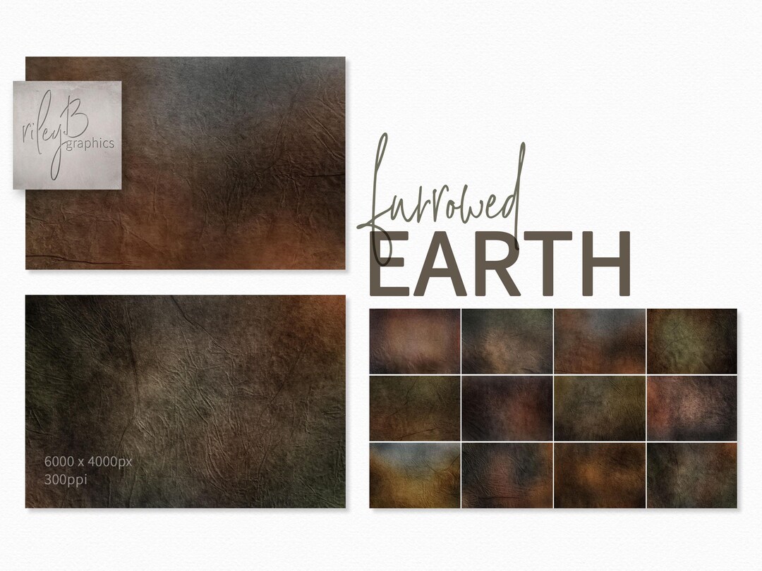 Furrowed Earth - Textured Surfaces Blended With Earthy Tones - Tea Bag ...