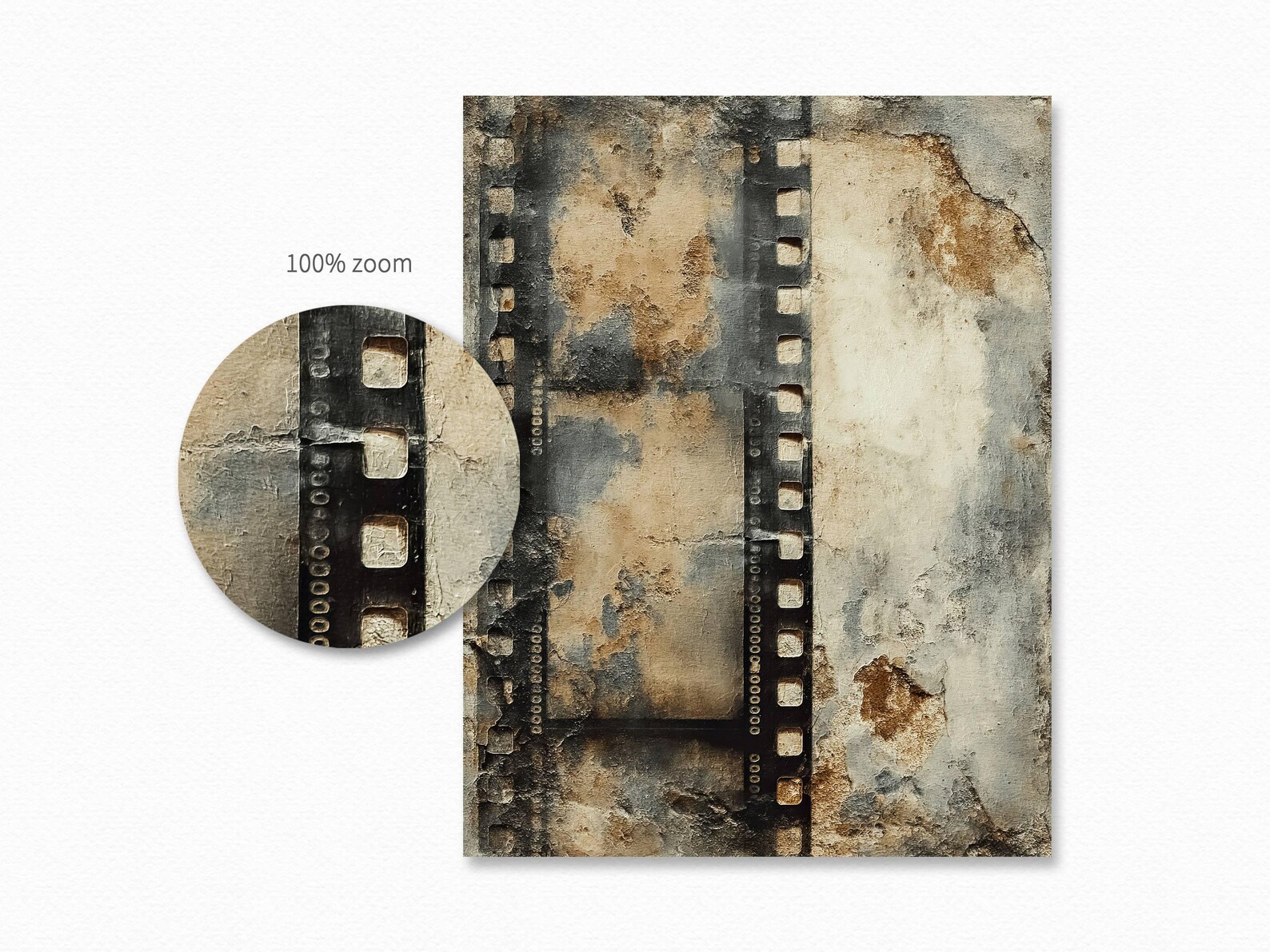 Rustic Film – Vintage Film Strip Overlays – Grunge Texture Backgrounds ...