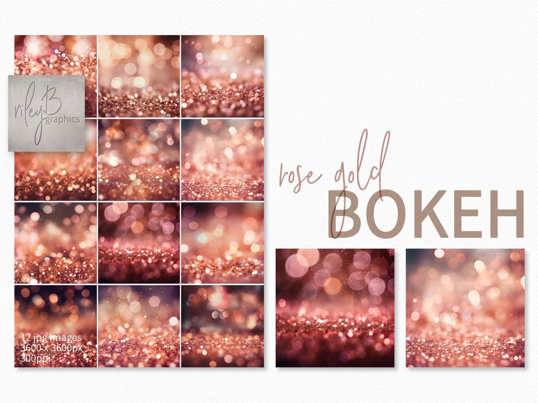 Rose Gold Bokeh Backgrounds - Rose Gold Colored Bokeh Textures - Rose Gold Bokeh Backdrops ...
