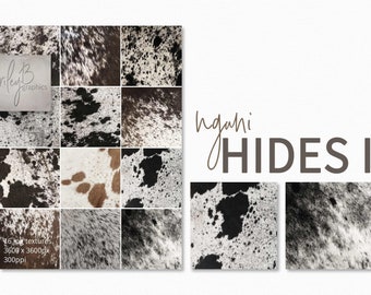 Nguni Cattle Hide Textures II Pngs - Cowhide Backgrounds - Brown and ...
