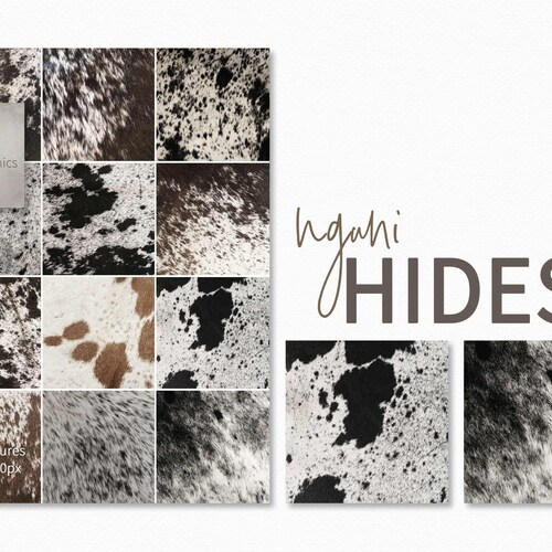 Nguni Hide Textures II Cowhide Backgrounds Brown and White - Etsy