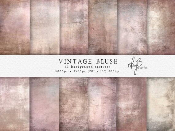 Vintage Blush Textures Grunge Blush Colored Backgrounds - Etsy