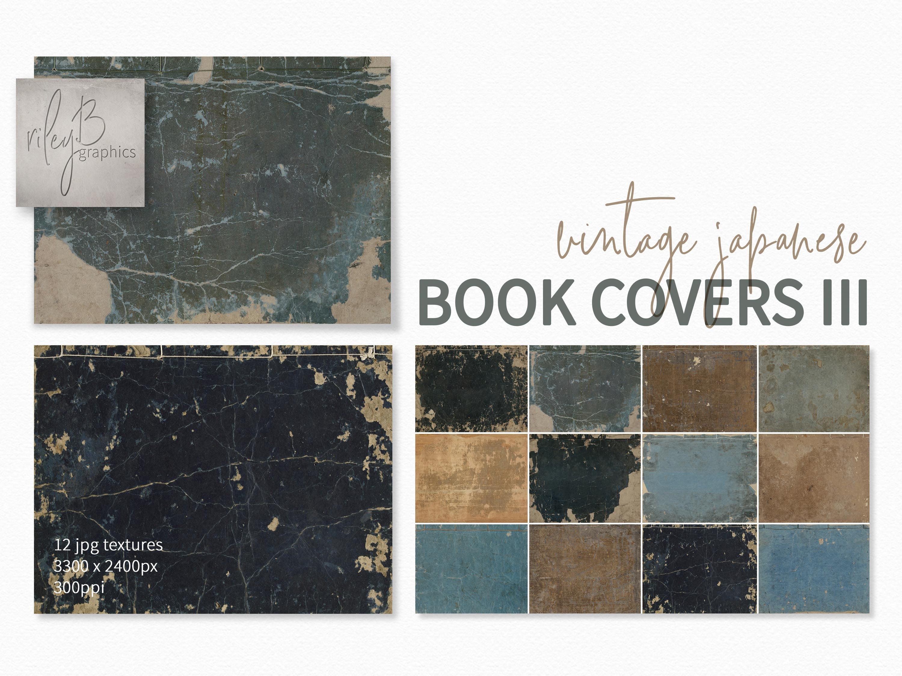 Vintage Japanese Book Covers III Vintage Paper Textures - Etsy