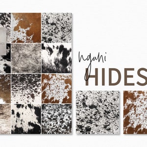 Nguni Hide Textures II - Cowhide Backgrounds - Brown and White Cowhide ...