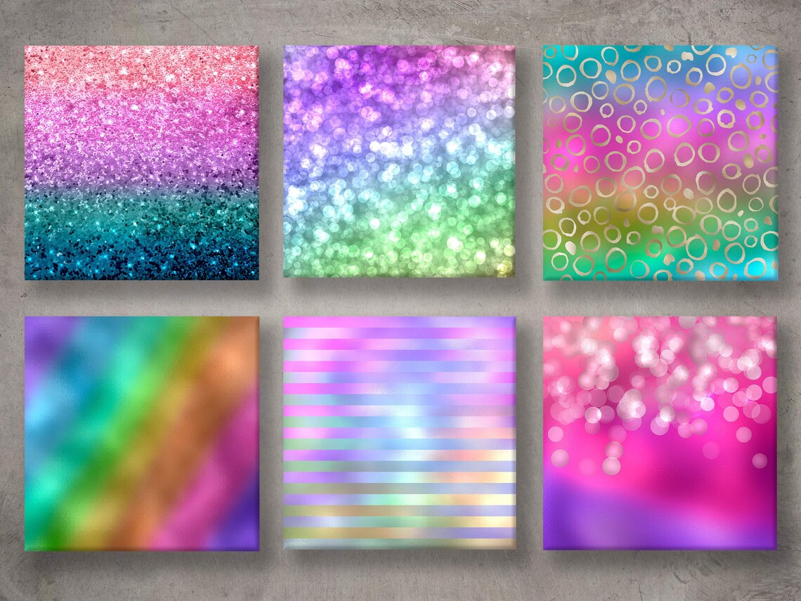 Over the Rainbow Textures Rainbow Glitter Rainbow Textures - Etsy