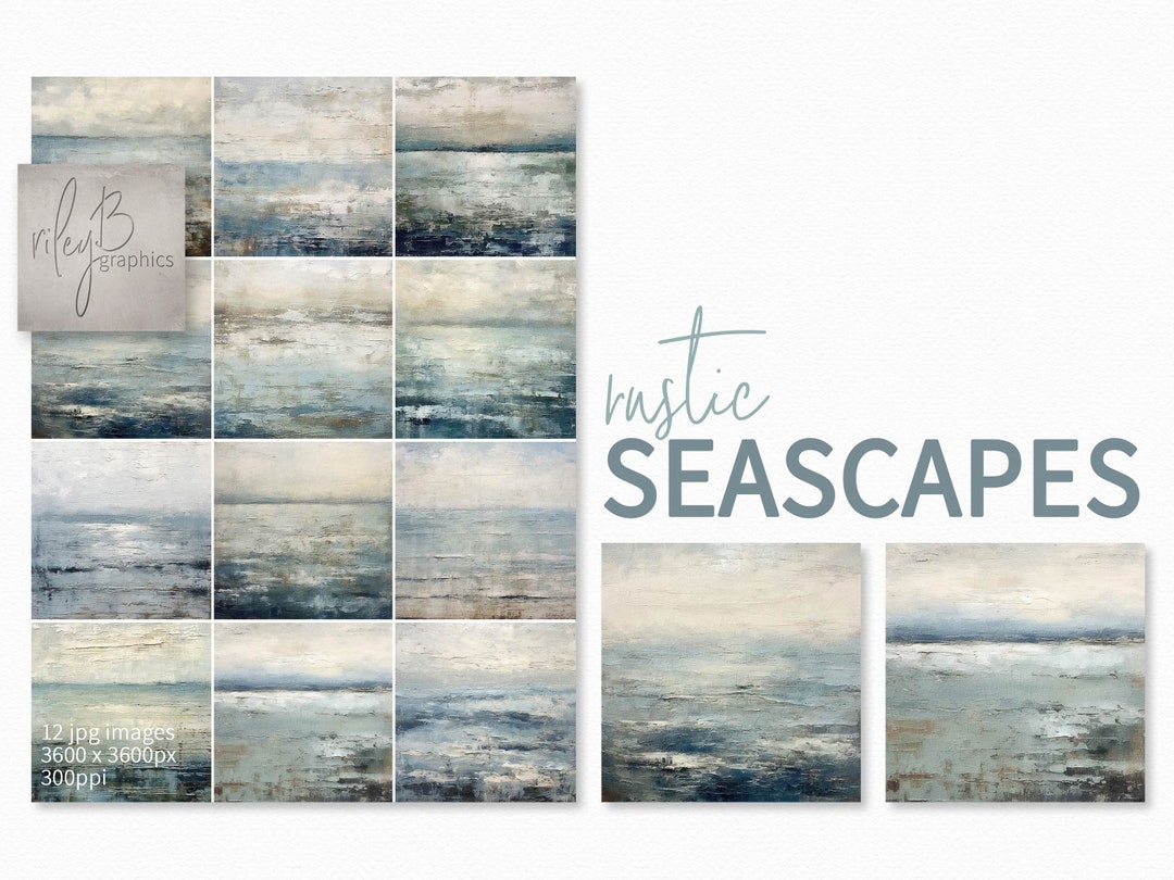 Rustic Seascapes – Weathered Ocean Textures – Coastal Horizon Layers ...