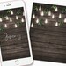 Wood and Lights Backgrounds - Rustic Wedding Invitation Digital ...
