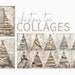 Christmas Tree Collages - Nostalgic Holiday Art - Distressed Paper ...