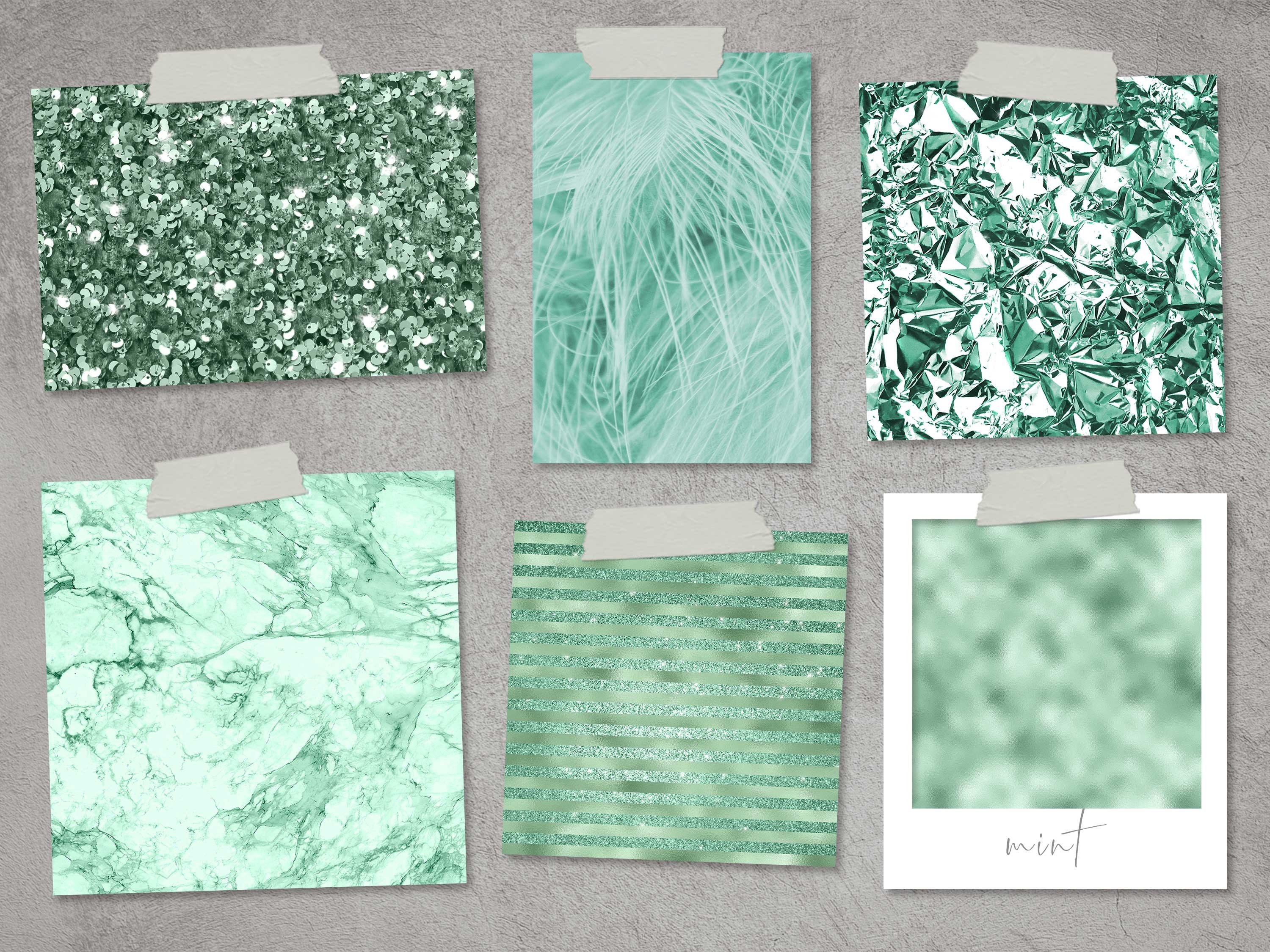Mint Textures Mint Digital Papers Mint Green Scrapbooking - Etsy
